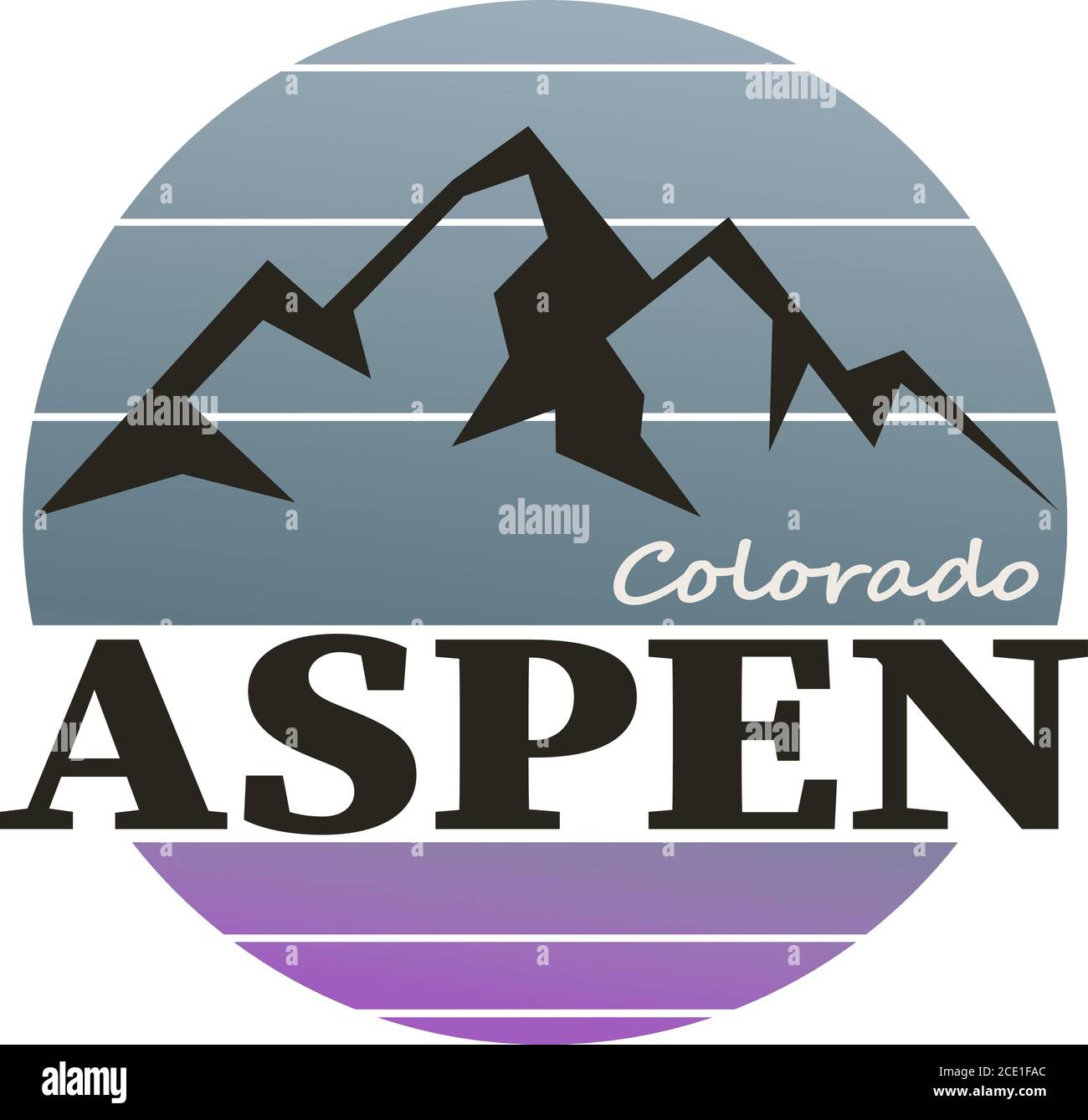 aspen colorado mountain icon or logo isolated sign symbol vector ...