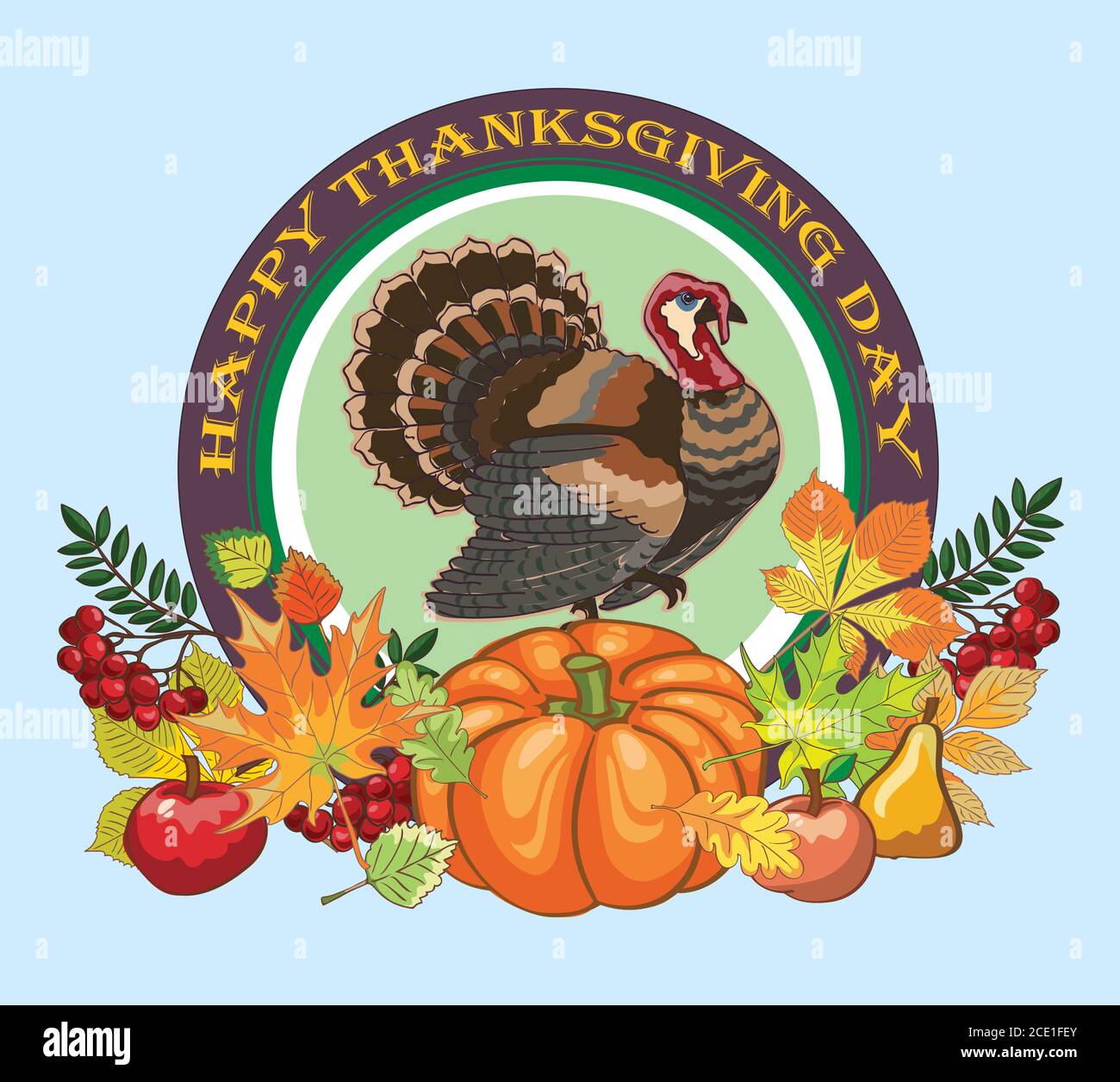 Thanksgiving, turkey, pattern, illustration, vector, element design ...