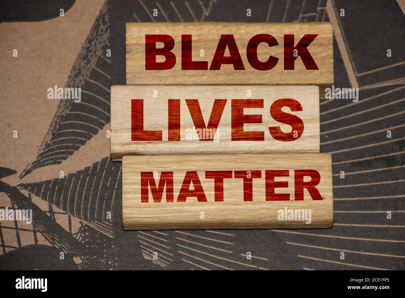 Black lives matter words on wooden blocks. Stop rasism concept Stock ...
