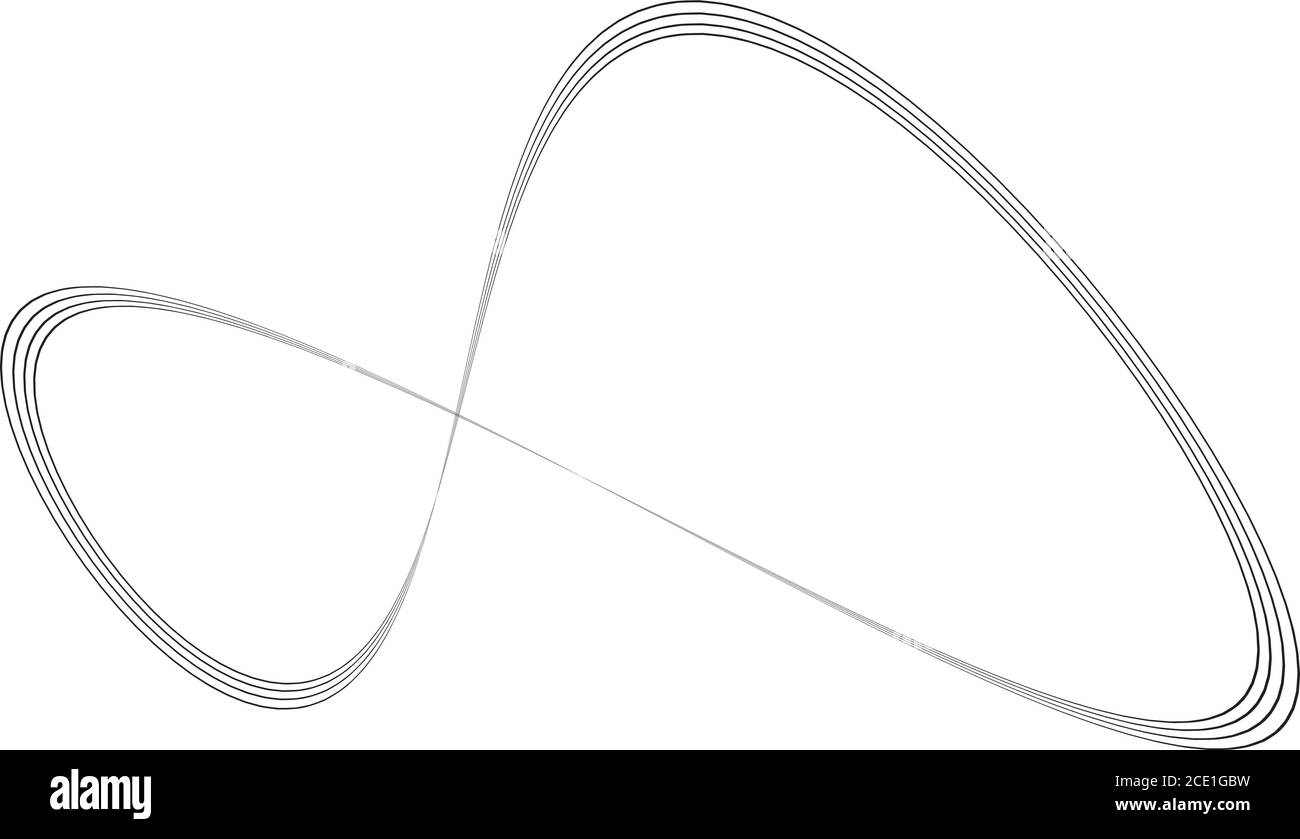 Infinity symbol of multiple thin black lines. Concept of infinite ...