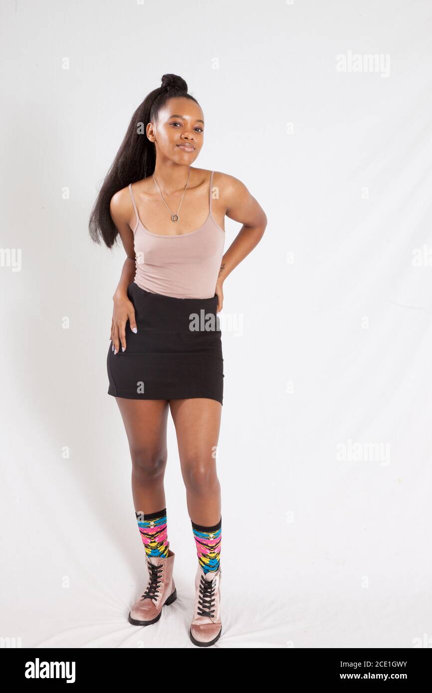 Pretty Black woman with a pleasing smile Stock Photo - Alamy