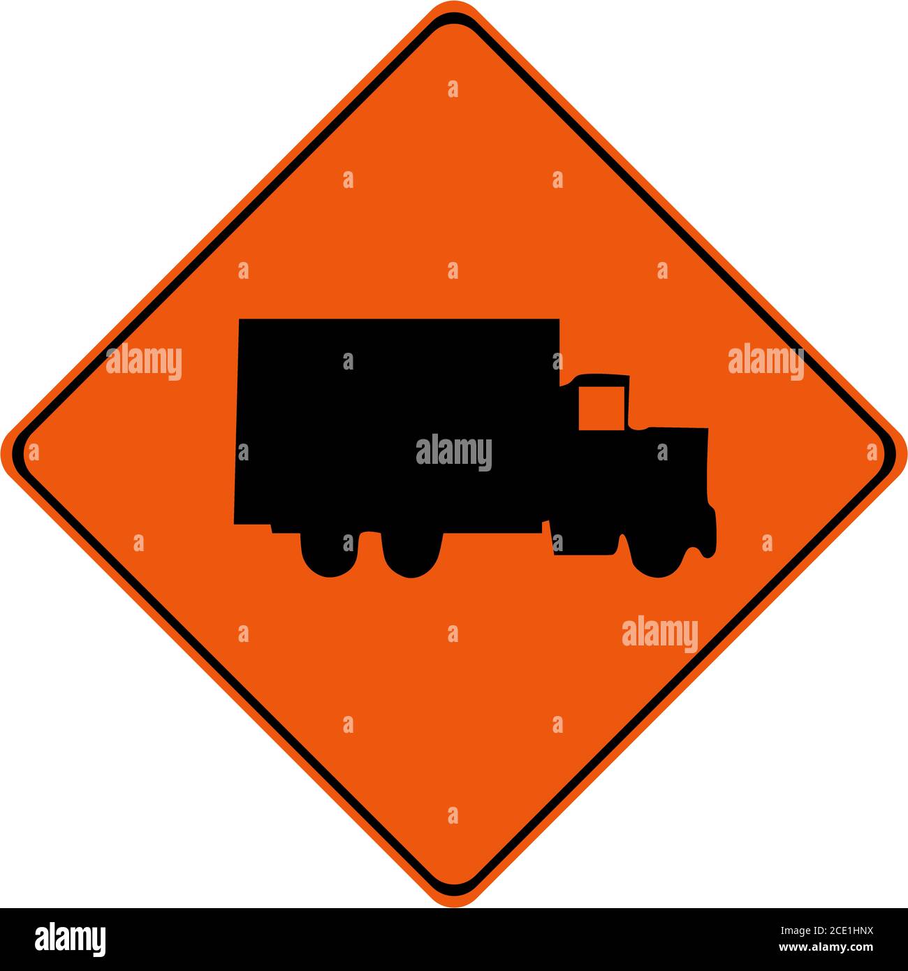 Warning symbol lorry hi-res stock photography and images - Alamy
