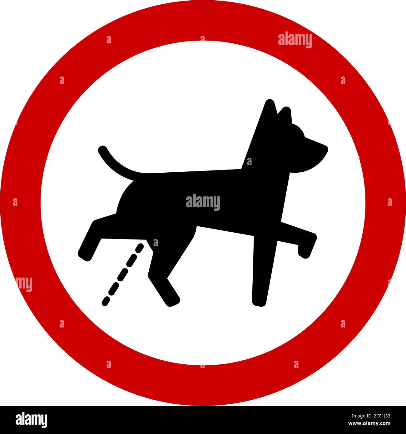 Ban on peeing dogs sign Stock Photo - Alamy