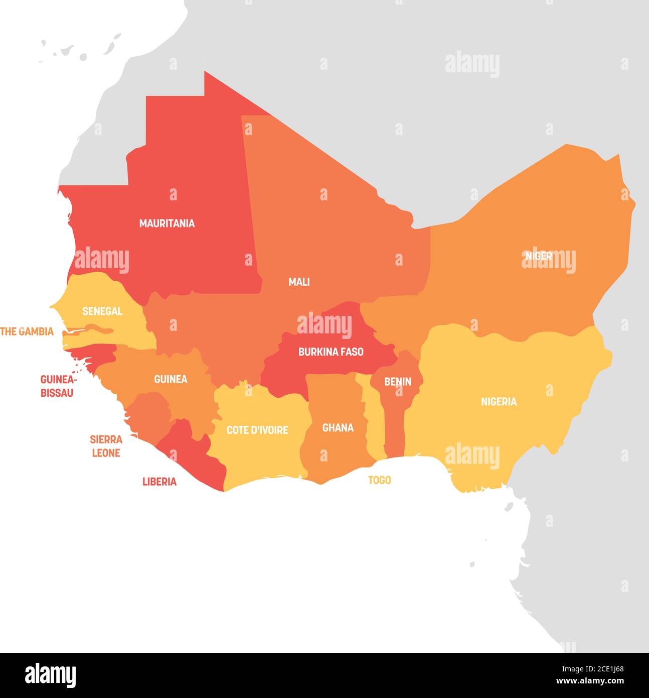 Maps Of West Africa WFP Hunger Map: West Africa Senegal | ReliefWeb