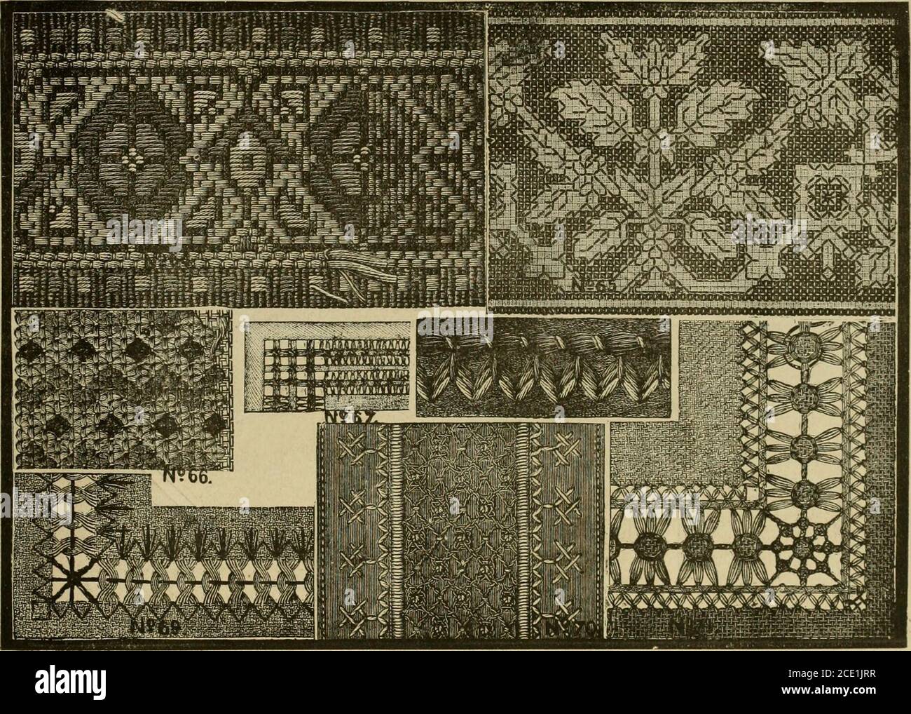 . Designs and patterns for needle work Stock Photo - Alamy