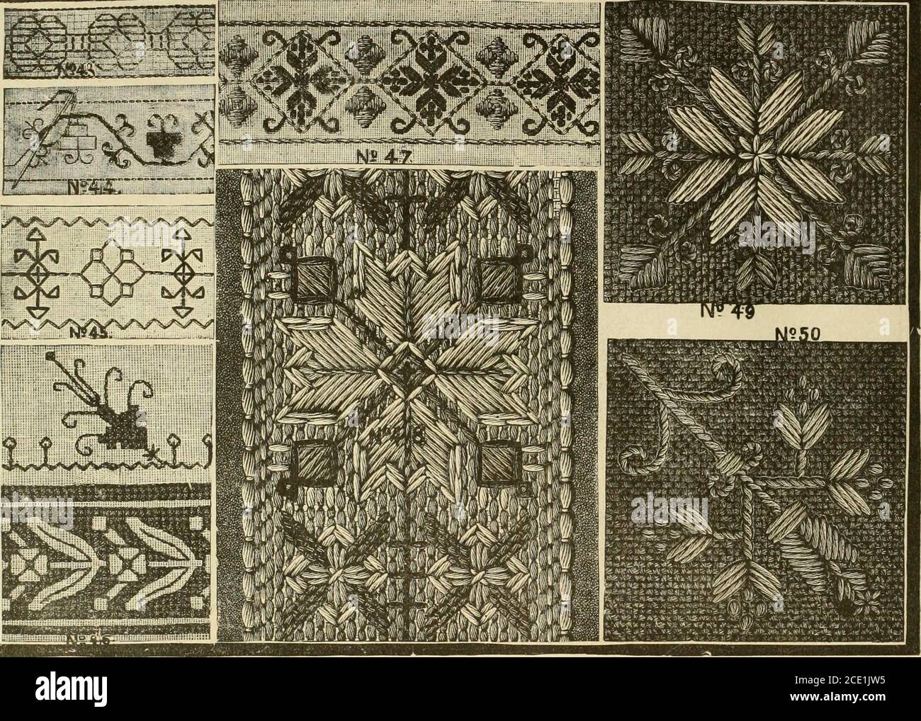 . Designs and patterns for needle work Stock Photo - Alamy