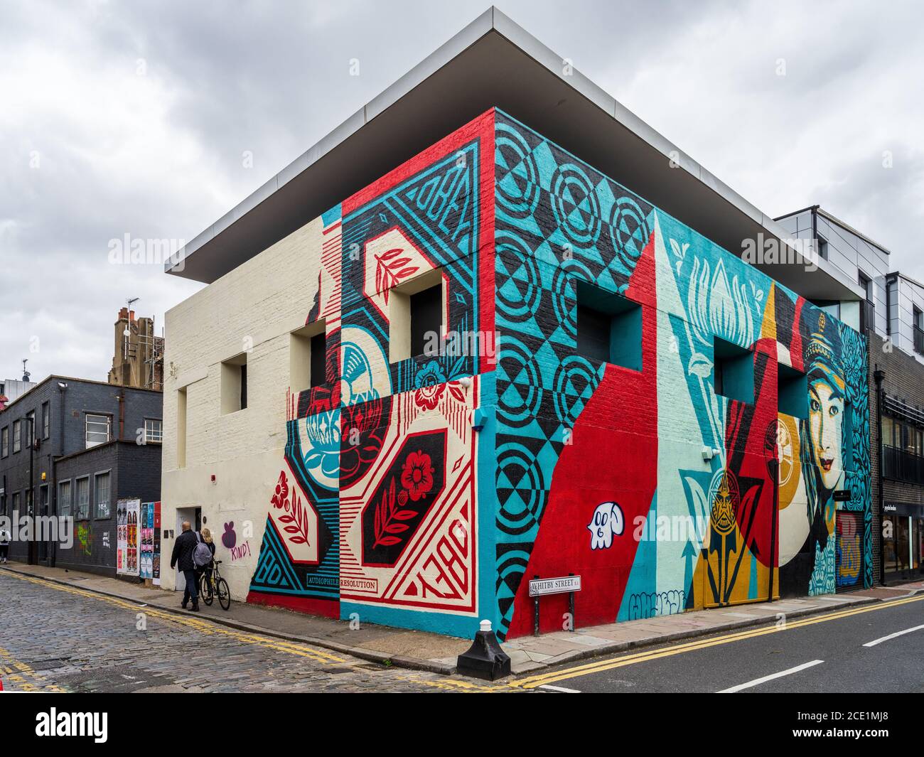 Graffiti adorns Dirty House in London's hip Shoreditch district. Dirty ...