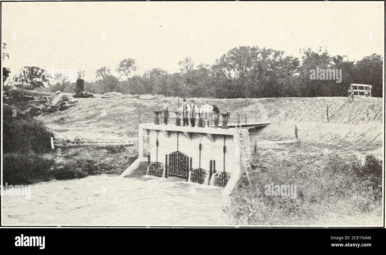 . Land drainage by means of pumps . Levee Constructed by Drag Line ...