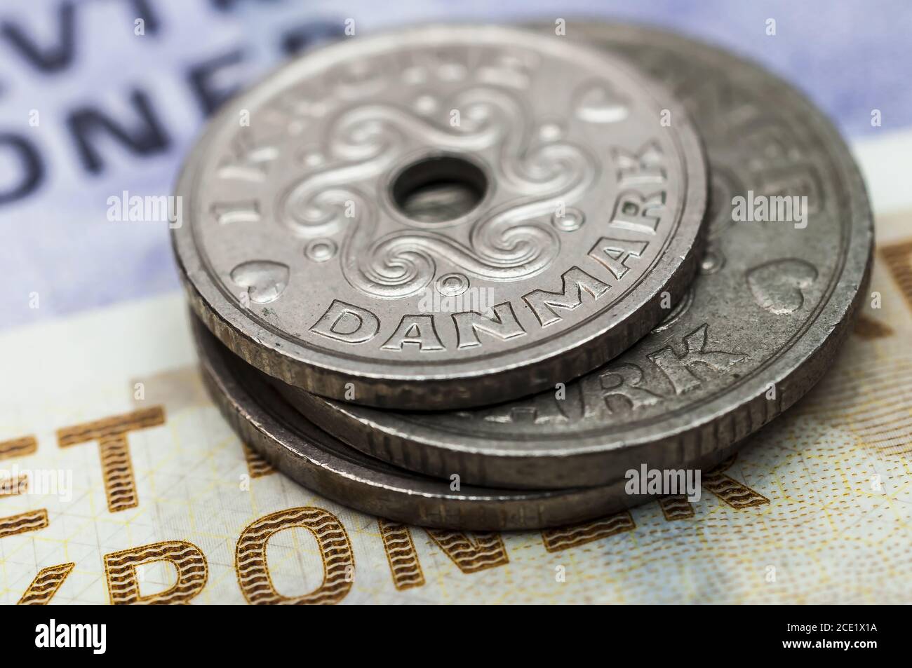 Danish kroner, currency from denmark in europe Stock Photo - Alamy