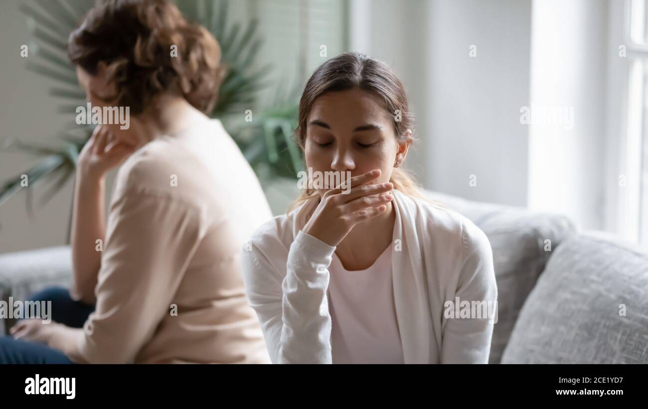 Unhappy different generations family hi-res stock photography and ...