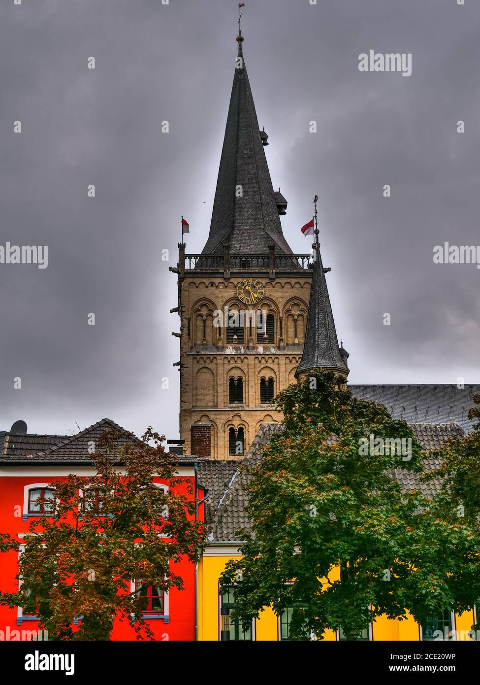xanten at the river rhien in germany Stock Photo - Alamy