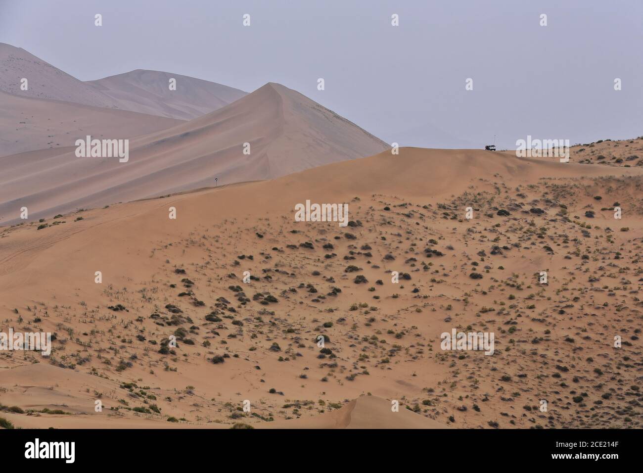 Moving and stationary sand dunes-Badain Jaran Desert. Alxa Plateau ...