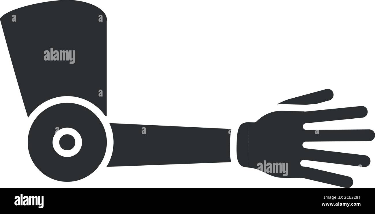 arm prosthesis medical orthopedic, world disability day, silhouette ...