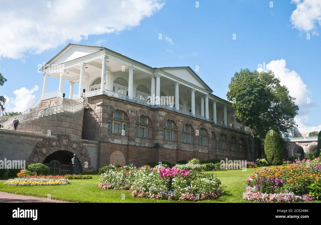 The Cameron Gallery in Catherine Palace, St. Petersburg, Russia Stock ...