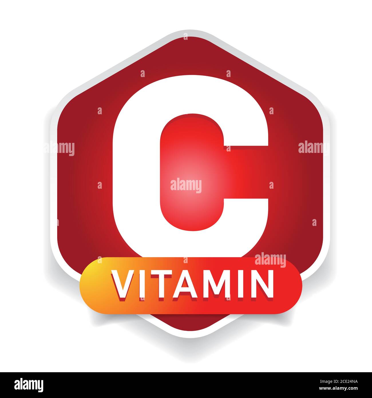 Vitamin C label badge Stock Vector Image & Art - Alamy