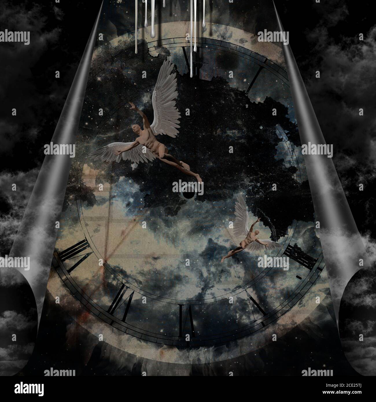 Angels in time Stock Photo - Alamy