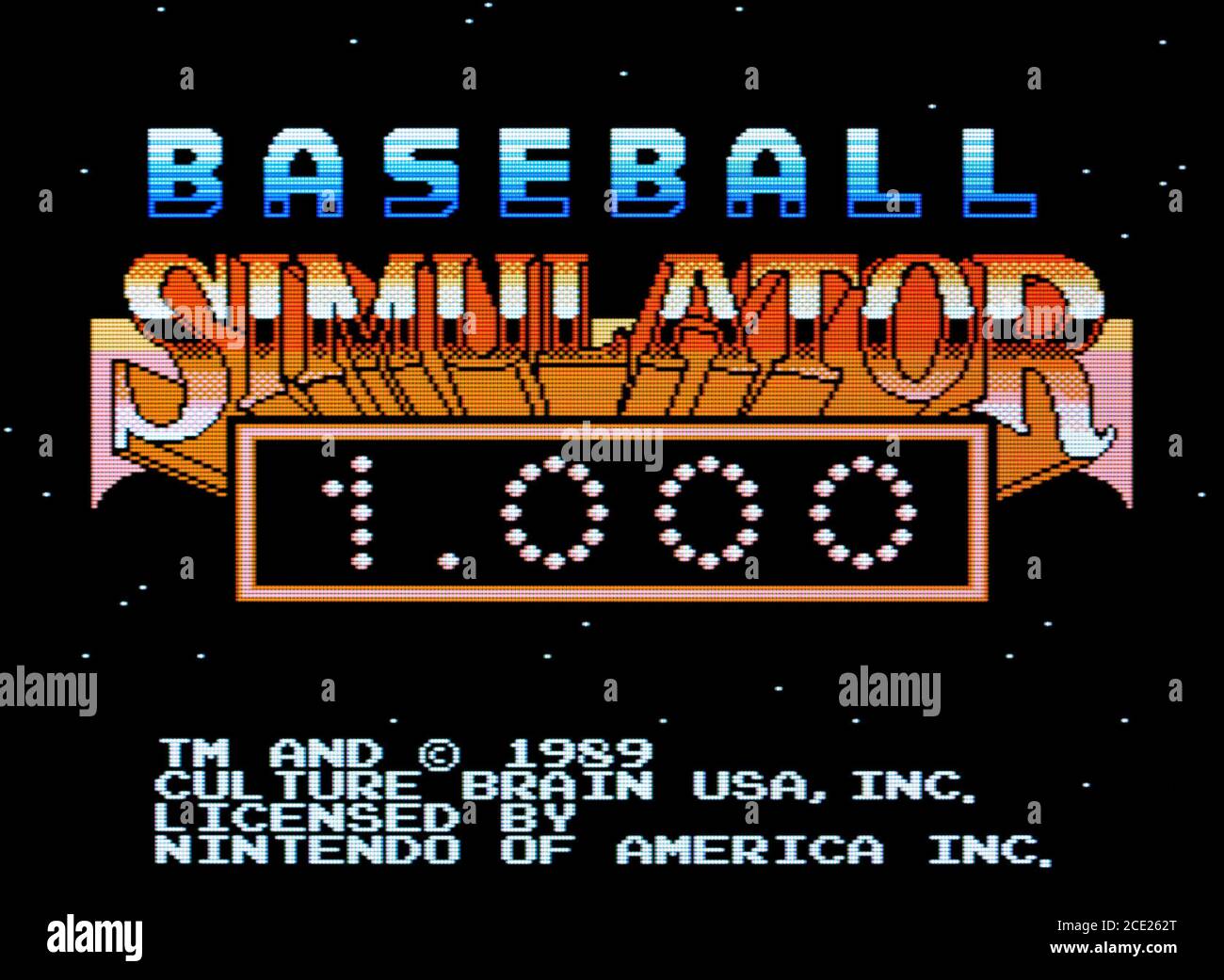 Baseball Simulator 1.000 - Nintendo Entertainment System - NES ...
