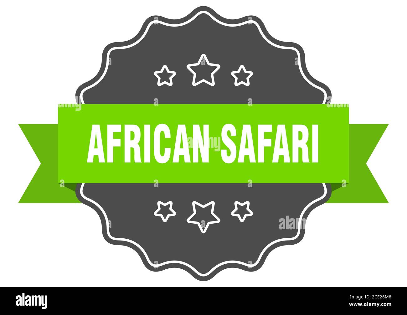 african safari label. african safari isolated seal. Retro sticker sign ...