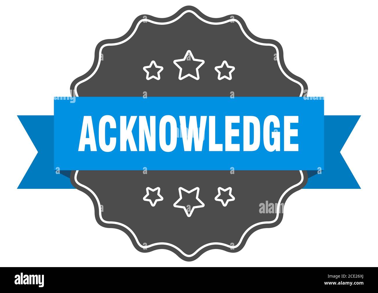 acknowledge label. acknowledge isolated seal. Retro sticker sign Stock ...