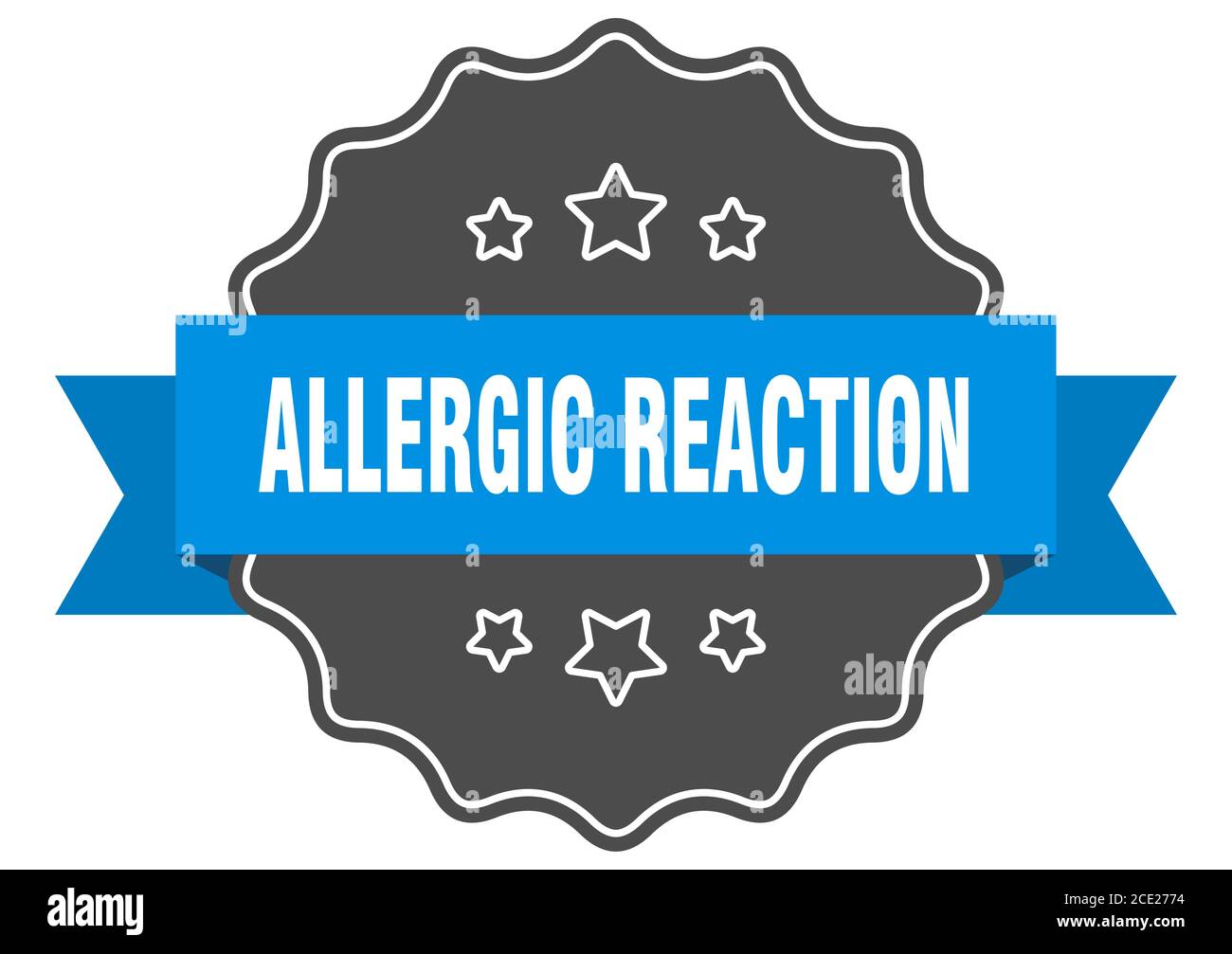 allergic reaction label. allergic reaction isolated seal. Retro sticker ...