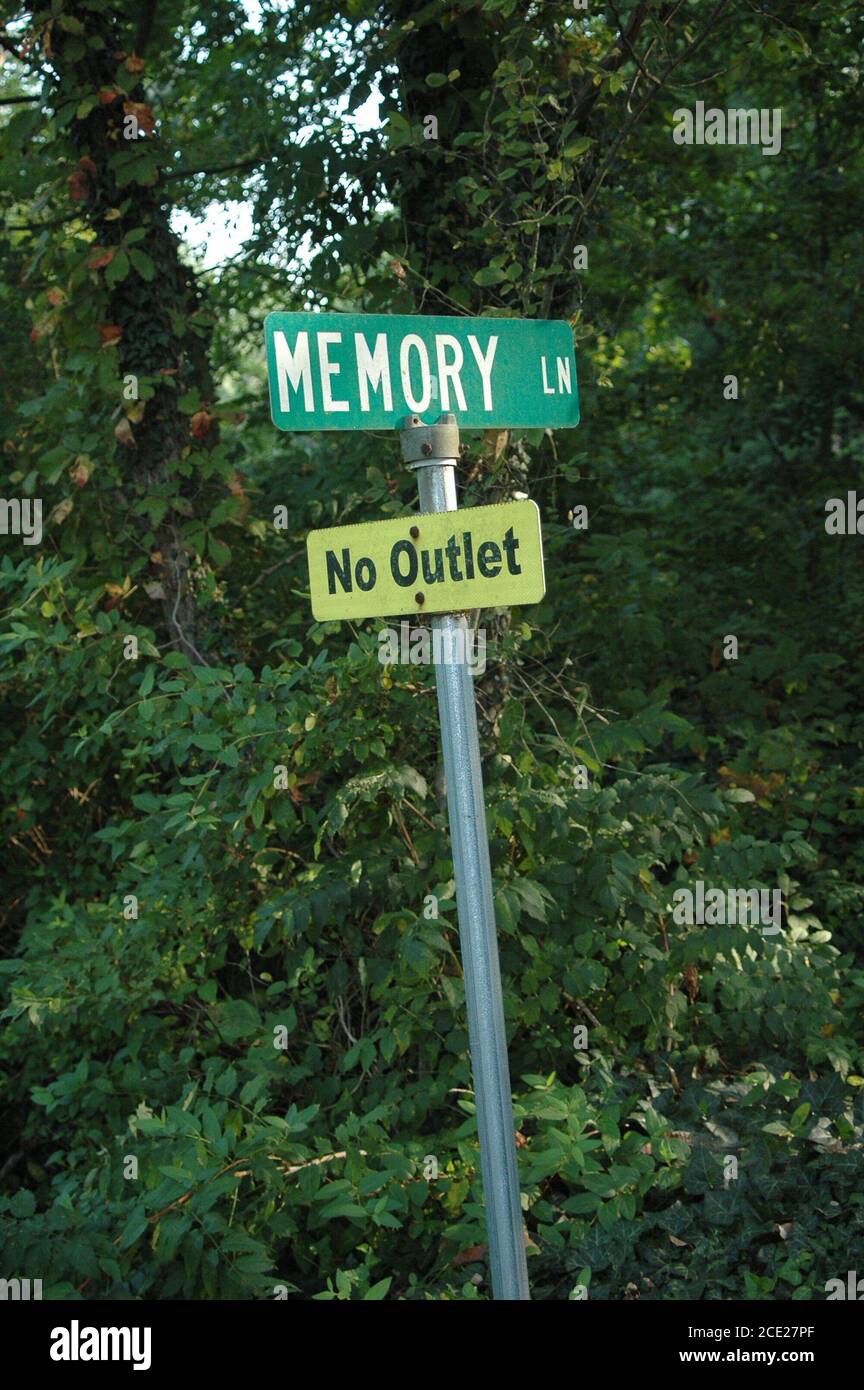 Memory lane road sign hi-res stock photography and images - Alamy