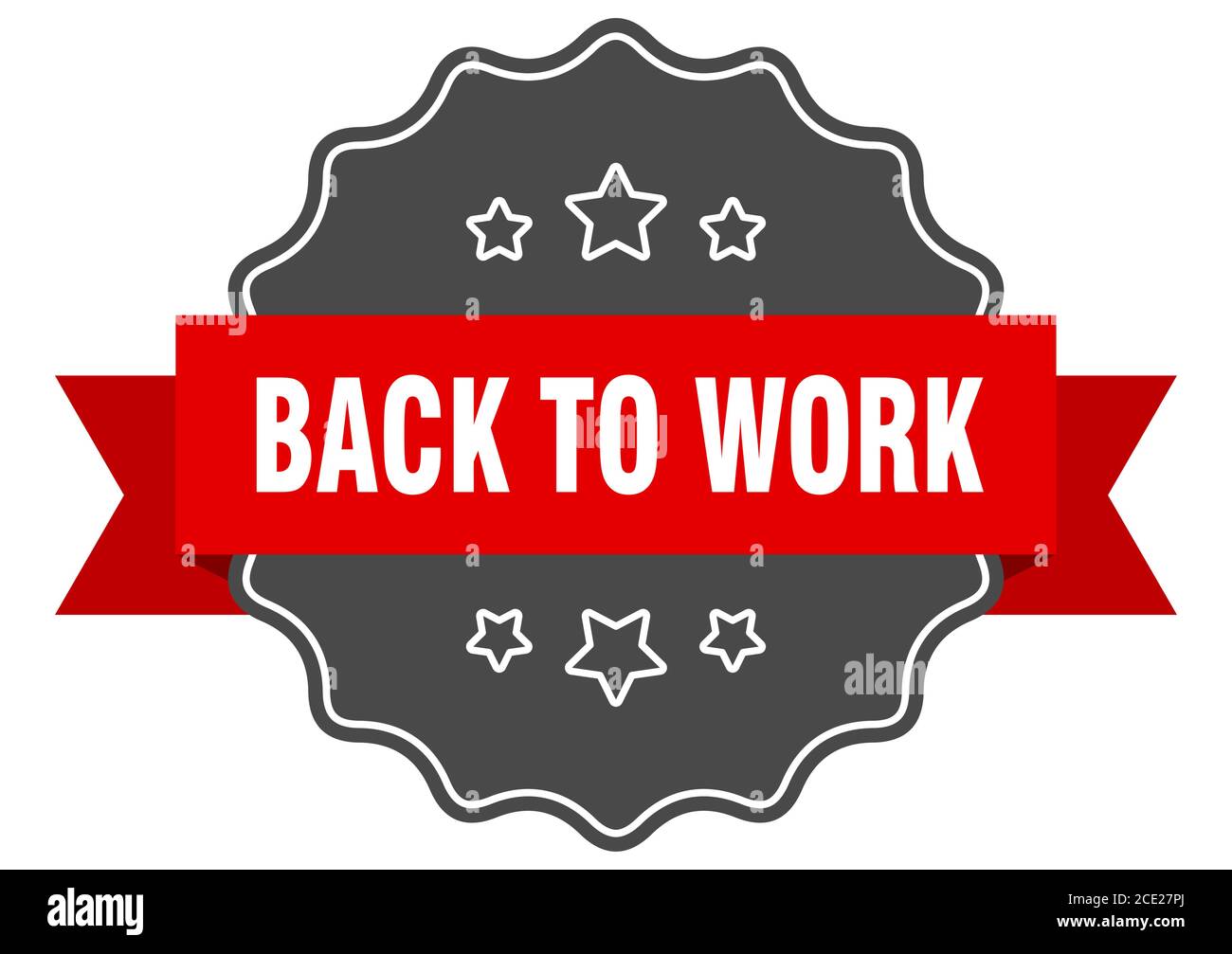 back to work label. back to work isolated seal. Retro sticker sign ...
