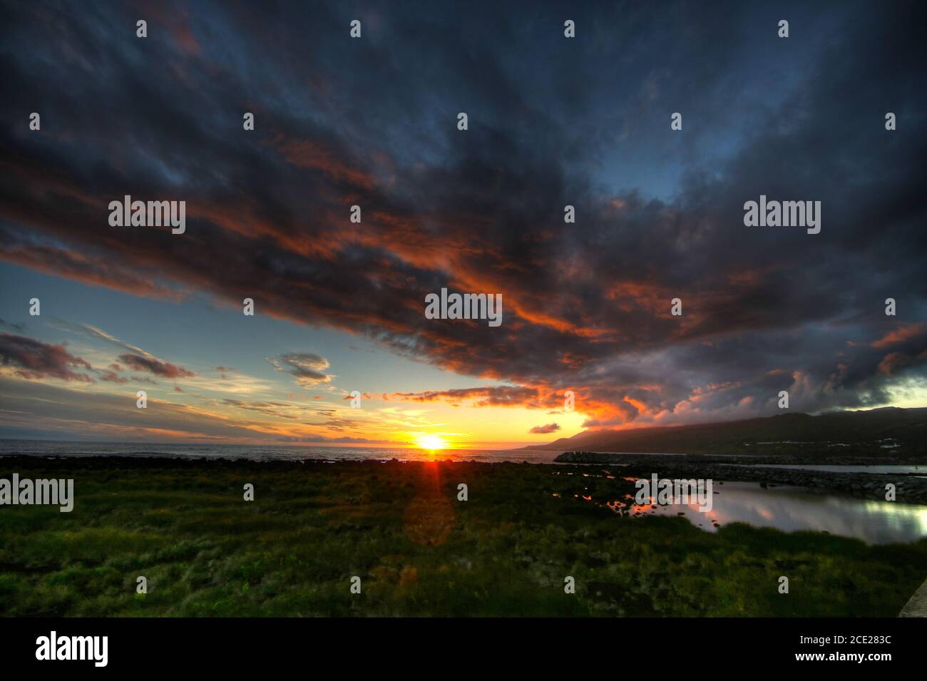 Sunset at Lajes do Pico, Pico Island Stock Photo - Alamy
