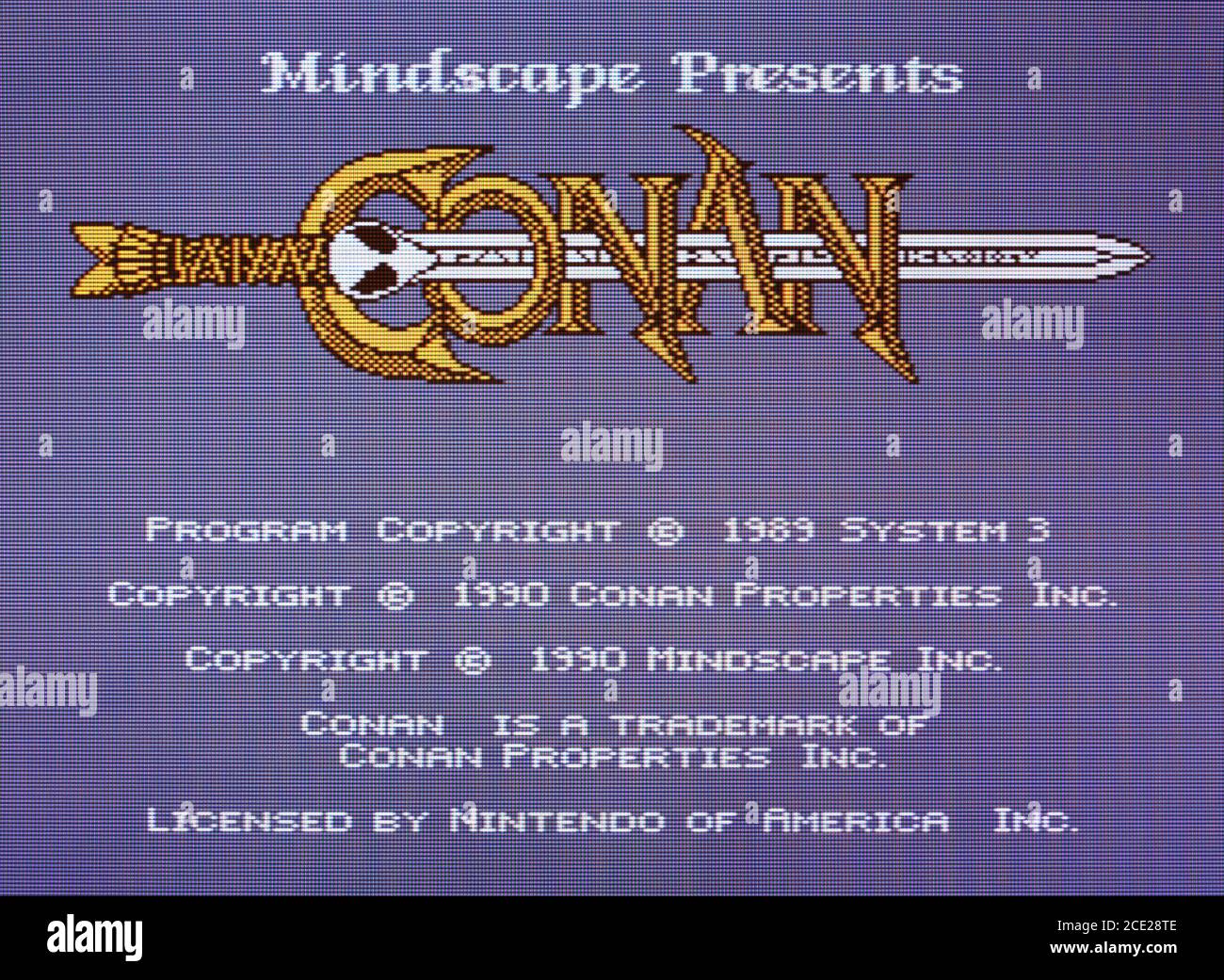 Conan - Nintendo Entertainment System - NES Videogame - Editorial use ...