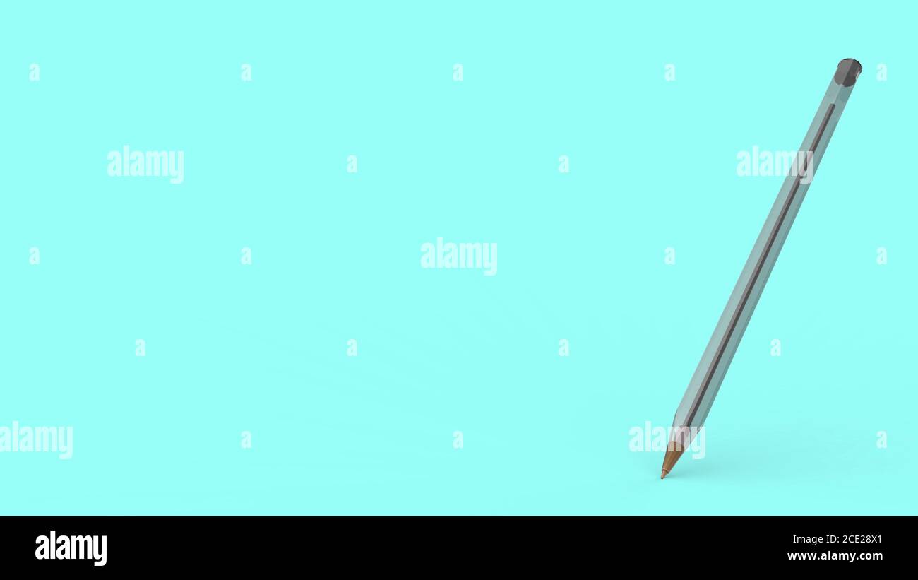 Bic, Transparent plastic ball pen on azure background, 3d illustration ...