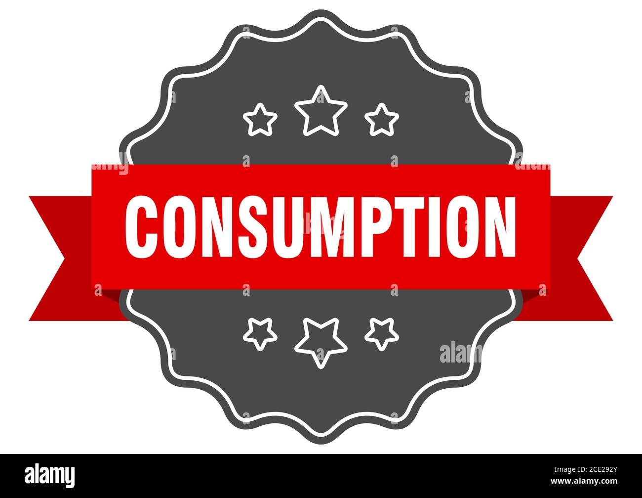 consumption label. consumption isolated seal. Retro sticker sign Stock ...