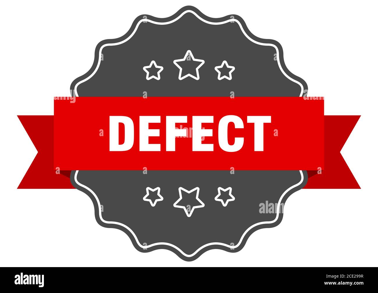 defect label. defect isolated seal. Retro sticker sign Stock Vector ...