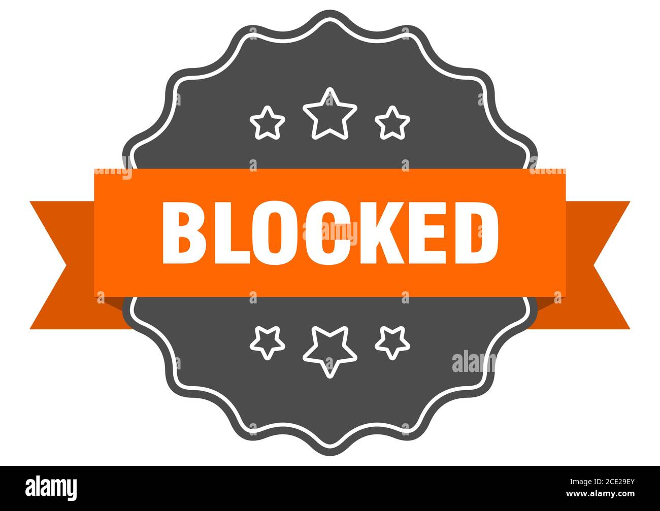 blocked label. blocked isolated seal. Retro sticker sign Stock Vector ...