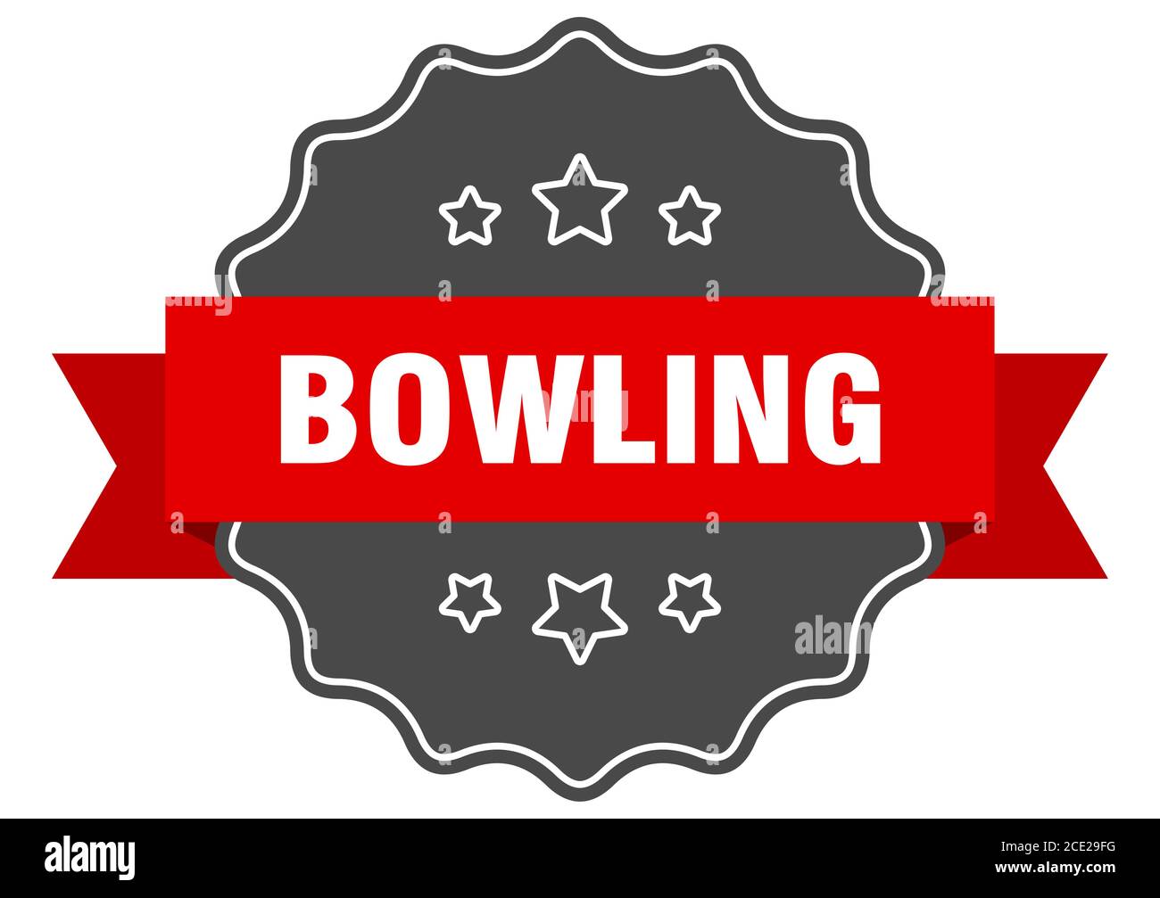 bowling label. bowling isolated seal. Retro sticker sign Stock Vector ...