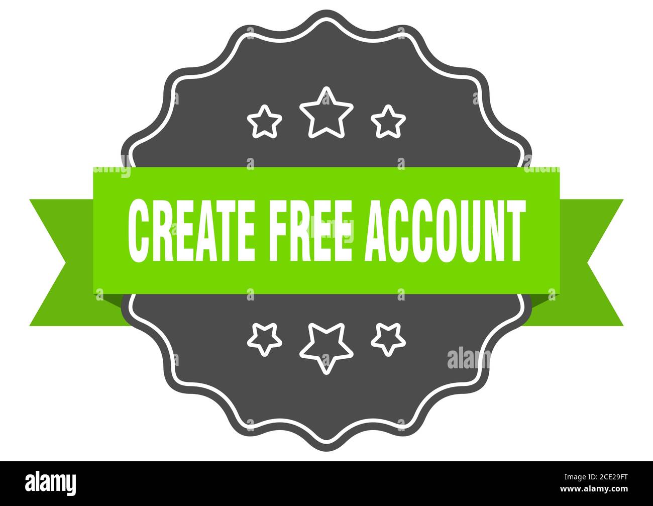 create free account label. create free account isolated seal. Retro ...
