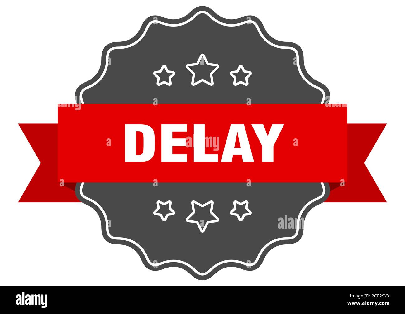 delay label. delay isolated seal. Retro sticker sign Stock Vector Image ...
