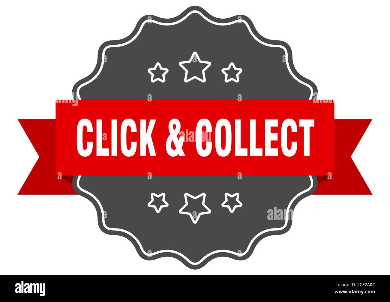 click & collect label. click & collect isolated seal. Retro sticker ...