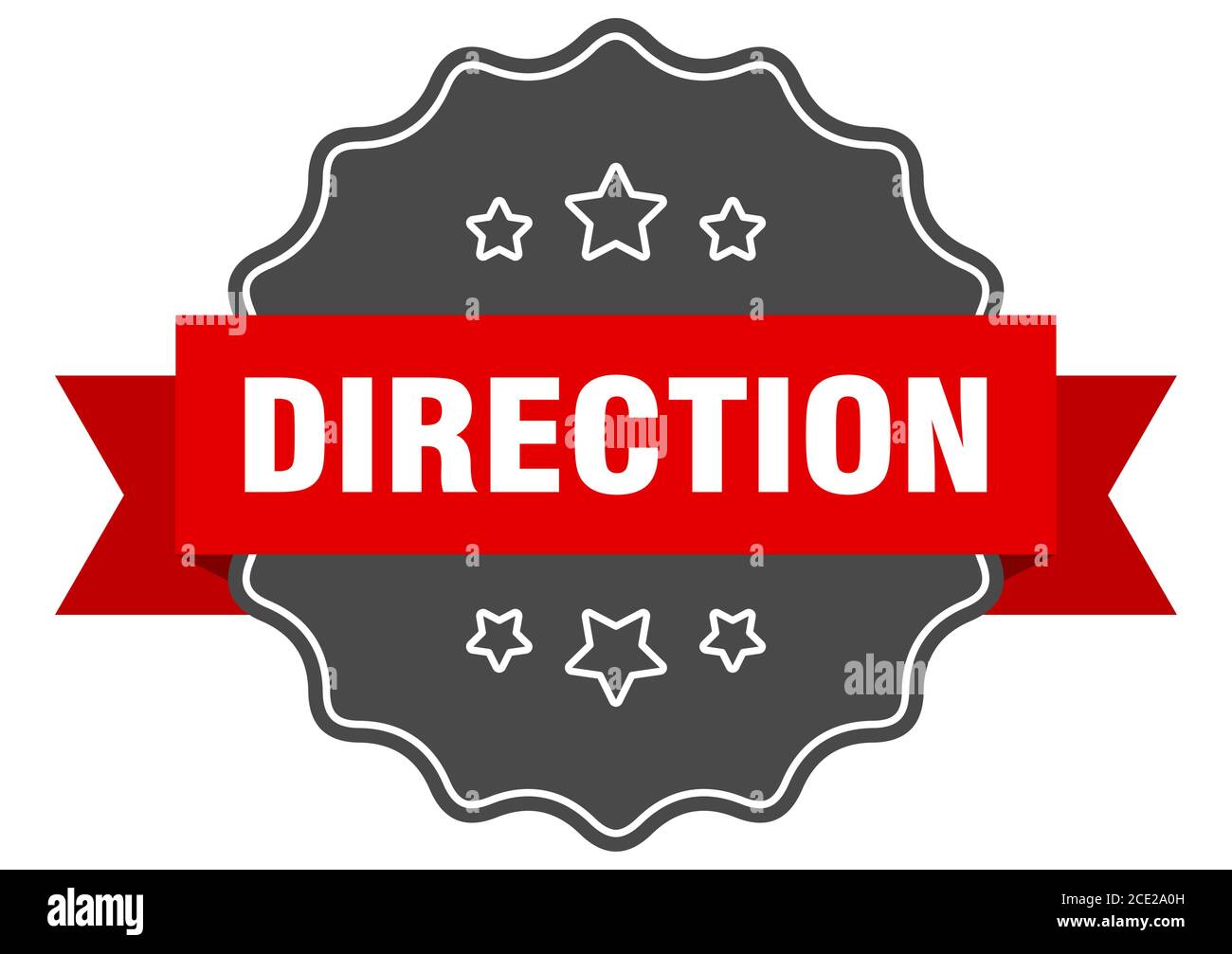 direction label. direction isolated seal. Retro sticker sign Stock ...
