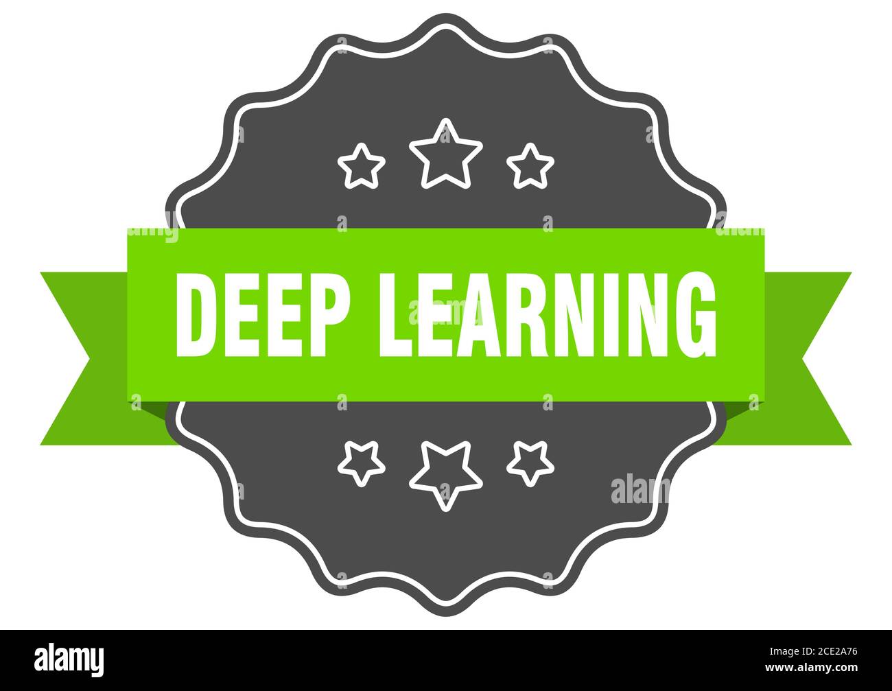 deep learning label. deep learning isolated seal. Retro sticker sign ...