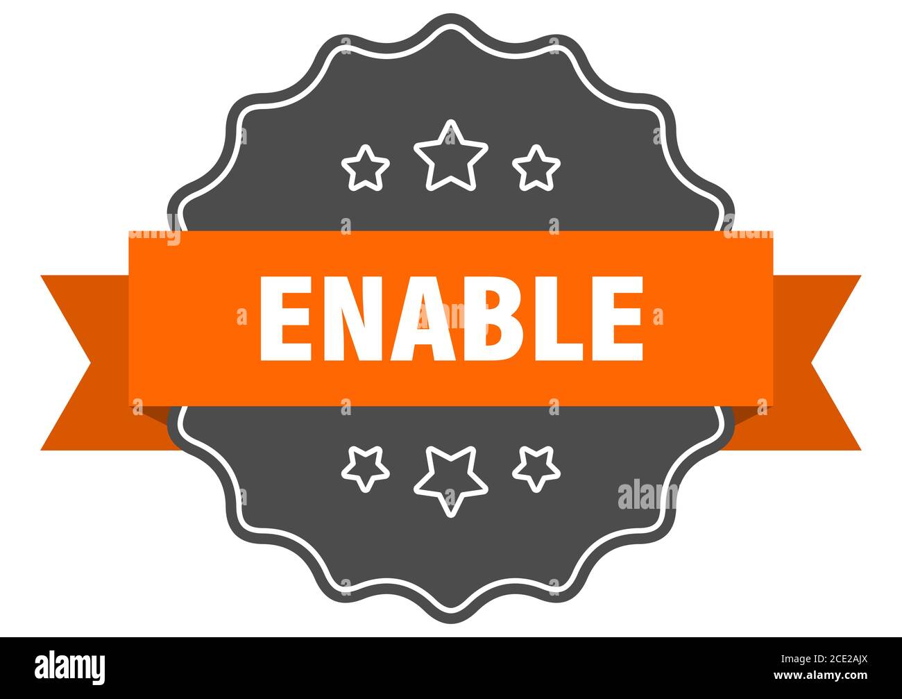 enable label. enable isolated seal. Retro sticker sign Stock Vector ...