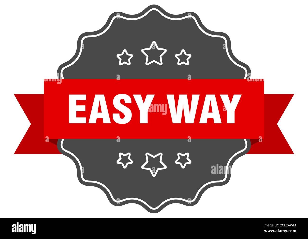 easy way label. easy way isolated seal. Retro sticker sign Stock Vector ...