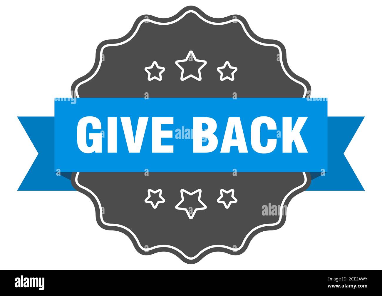 give back label. give back isolated seal. Retro sticker sign Stock ...
