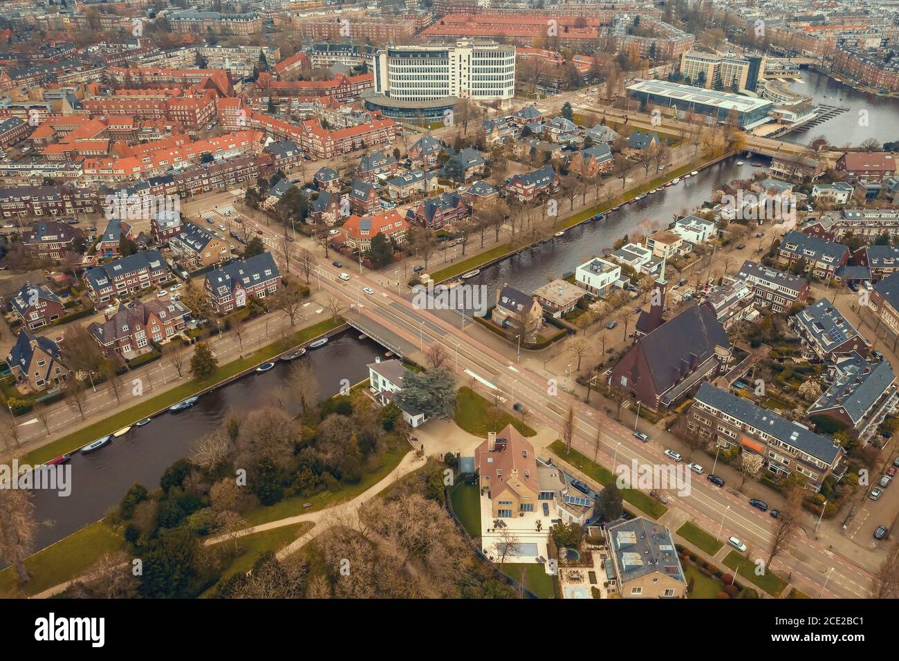 Amsterdam canals aerial hi-res stock photography and images - Alamy