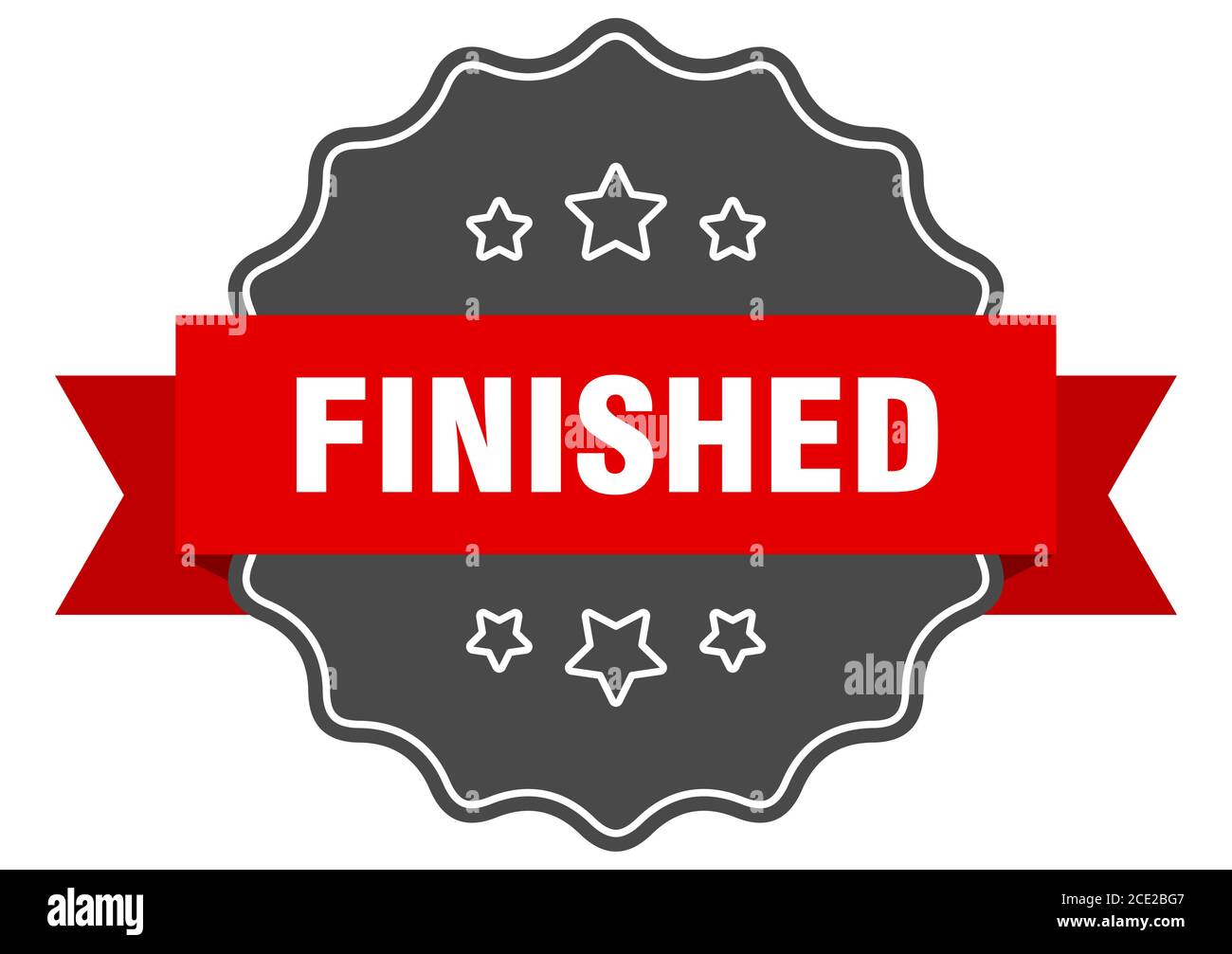 finished label. finished isolated seal. Retro sticker sign Stock Vector ...