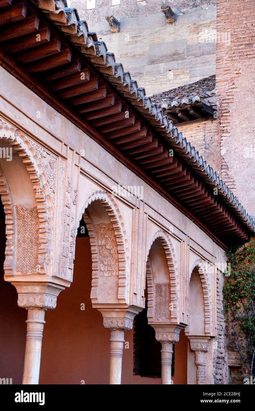 Moorish architecture at the Alhambra in Granada, Spain Stock Photo - Alamy