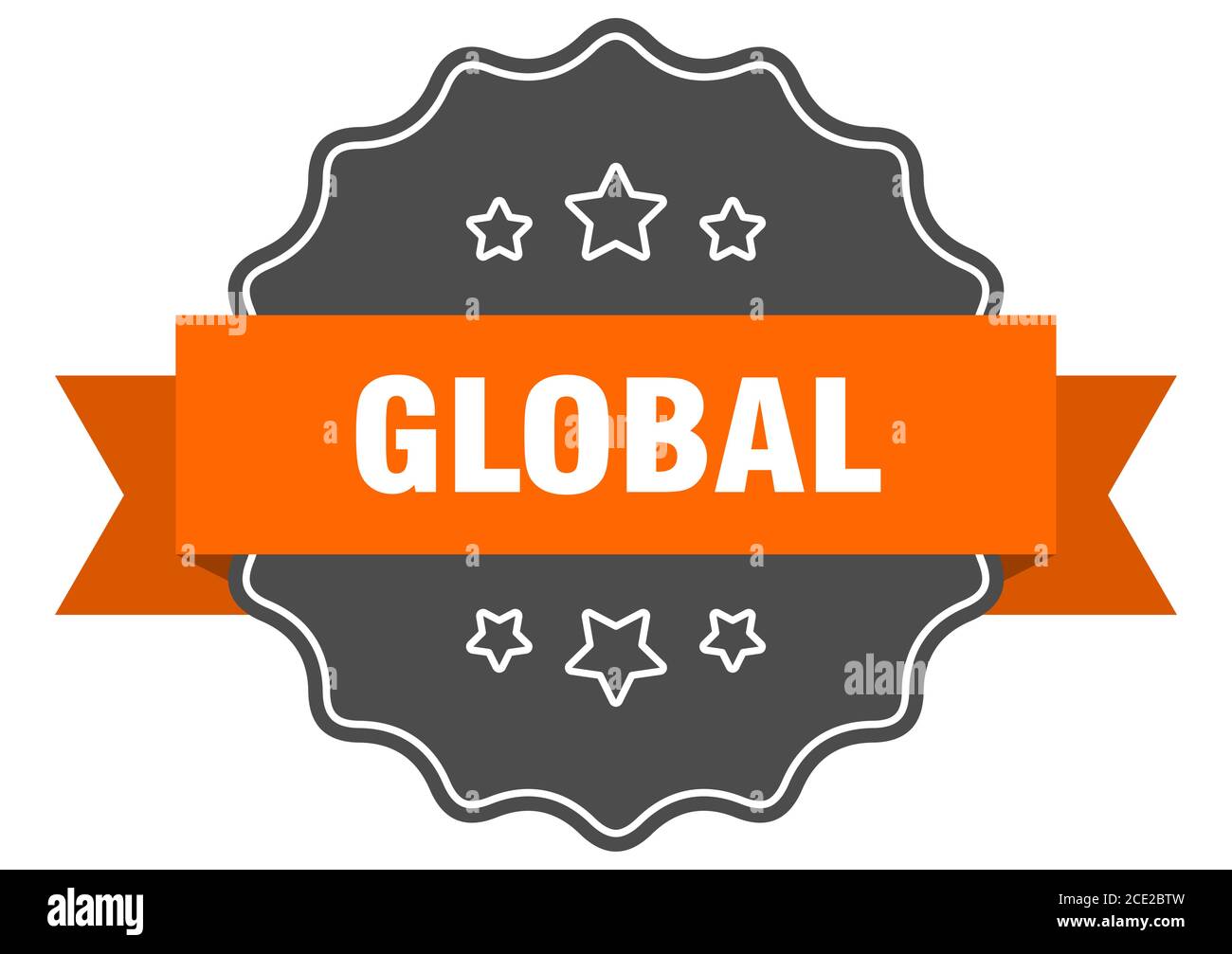 global label. global isolated seal. Retro sticker sign Stock Vector ...