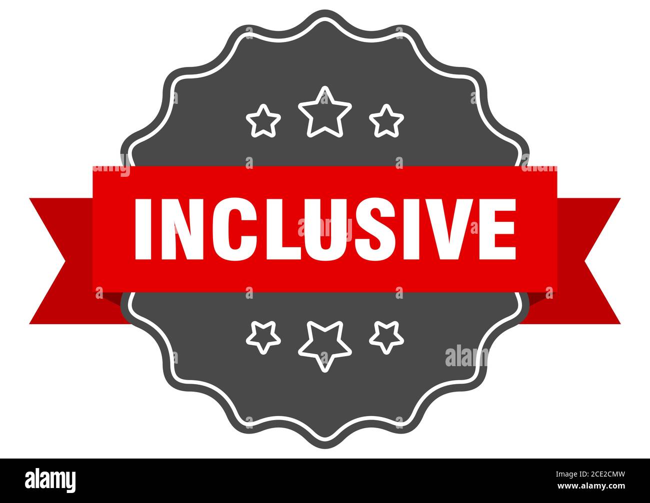 inclusive label. inclusive isolated seal. Retro sticker sign Stock ...