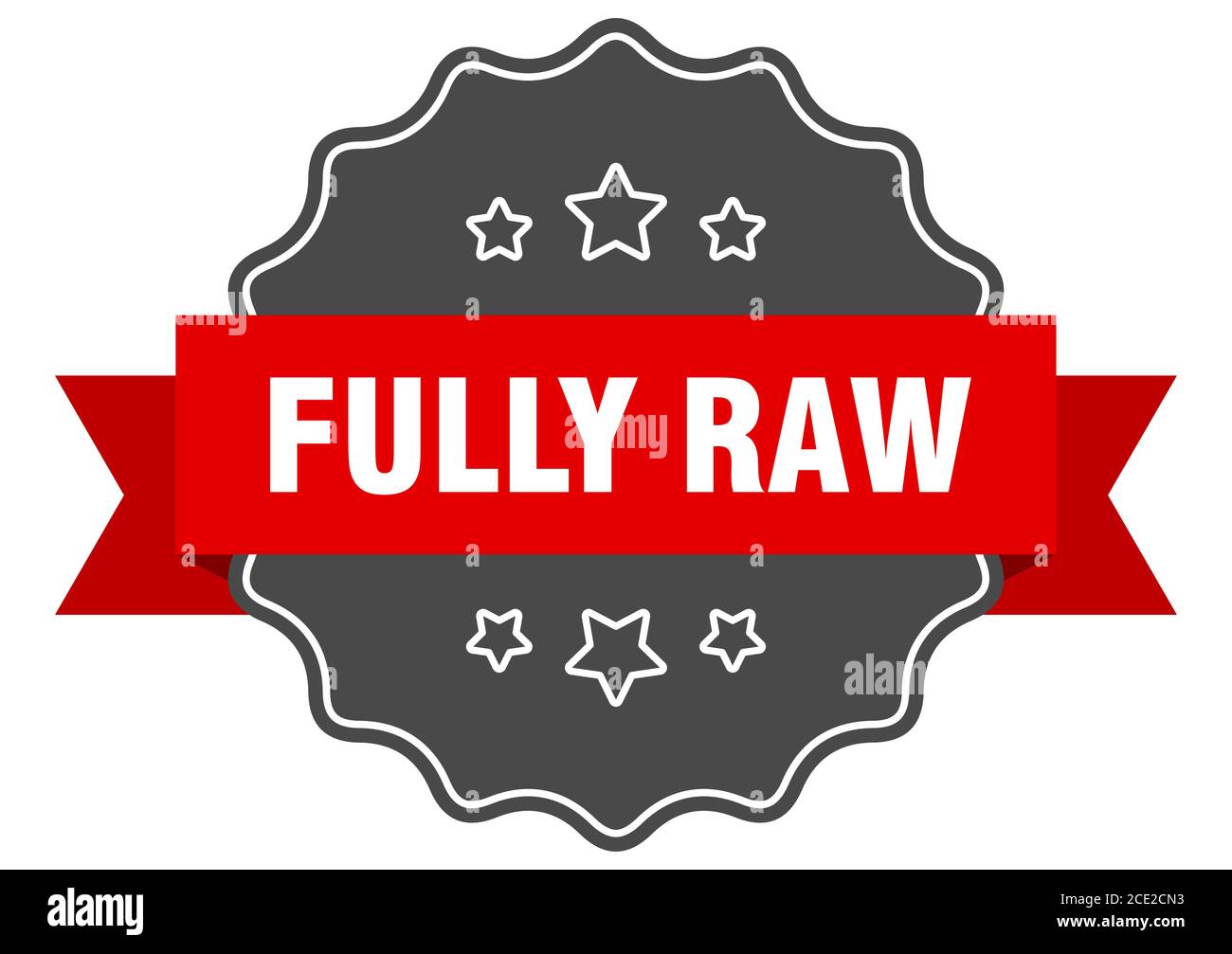 fully raw label. fully raw isolated seal. Retro sticker sign Stock ...