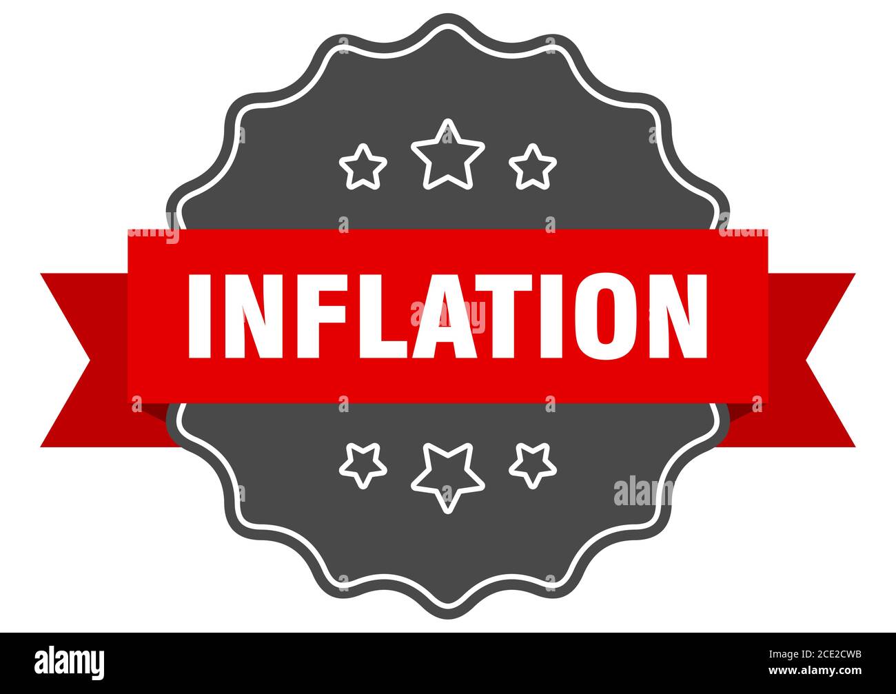 inflation label. inflation isolated seal. Retro sticker sign Stock ...