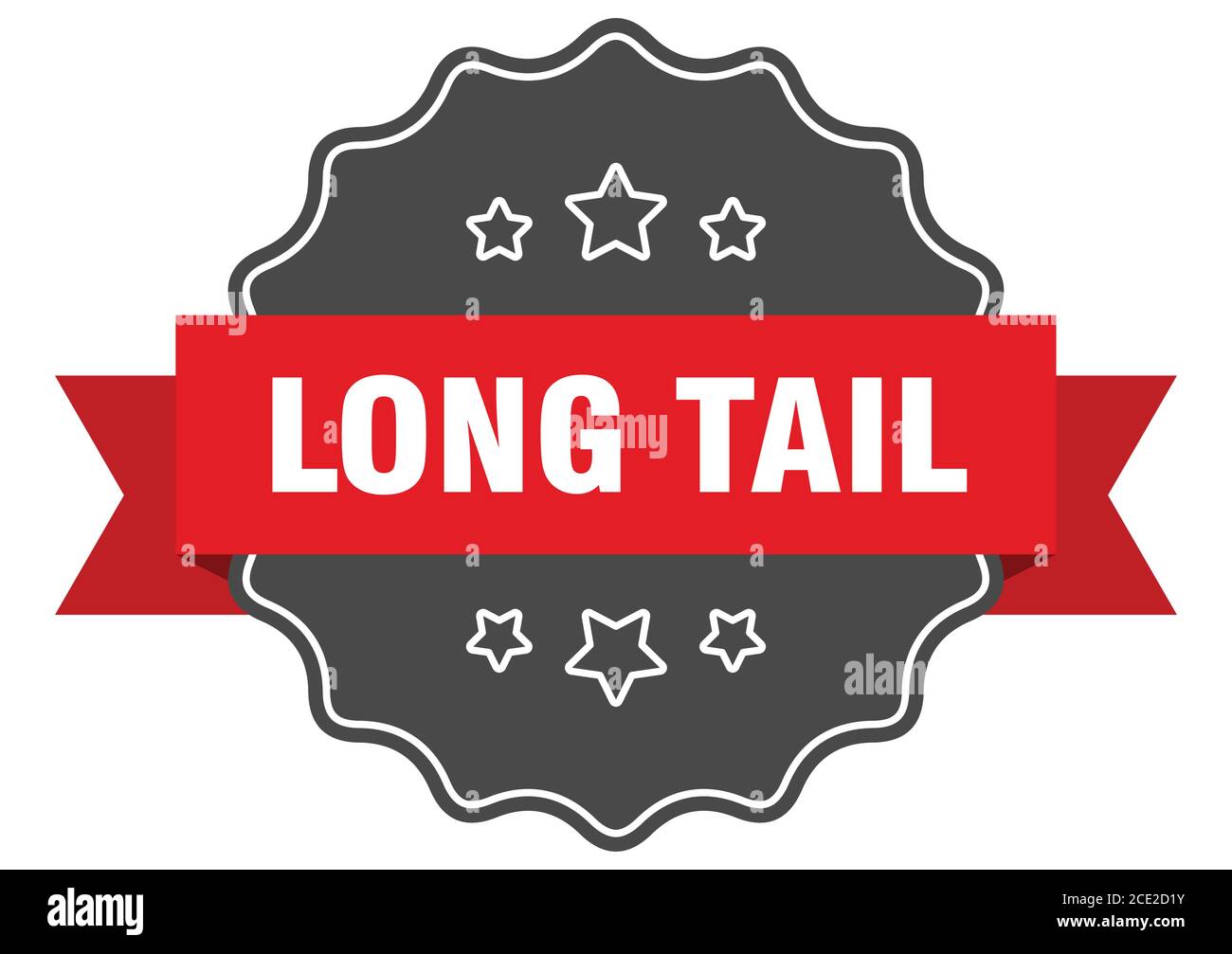 long tail label. long tail isolated seal. Retro sticker sign Stock ...
