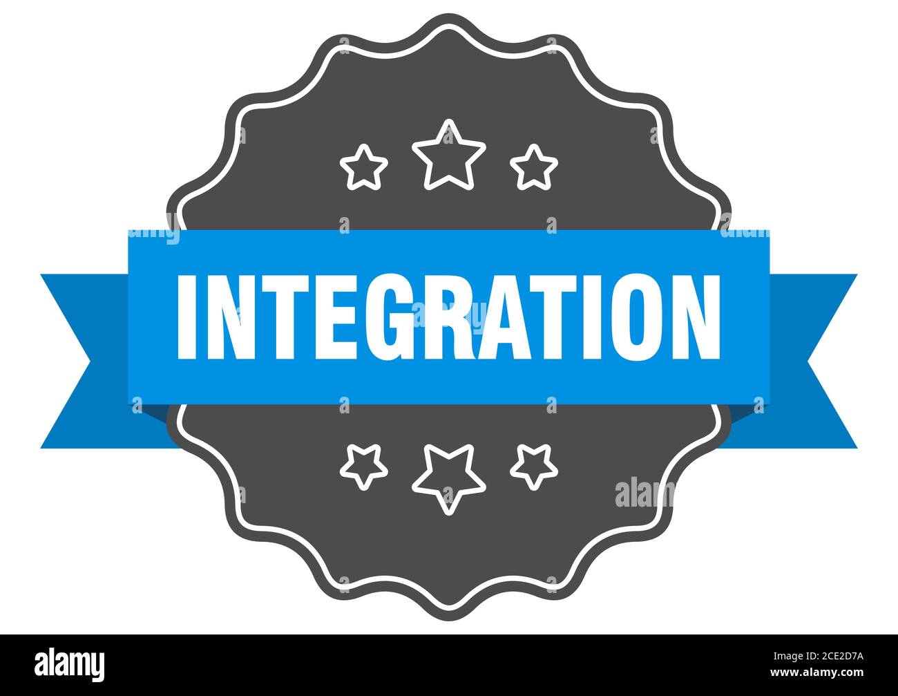 integration label. integration isolated seal. Retro sticker sign Stock ...